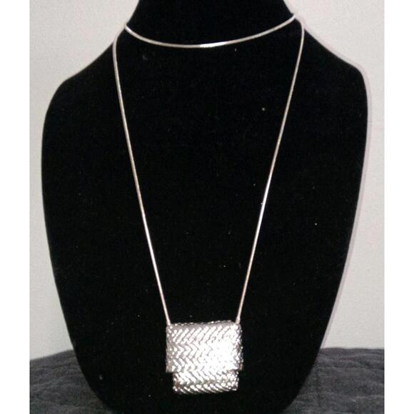 ALLOY | Jewelry | Elegant Square Woven Mini Bag Pendant Necklace ...